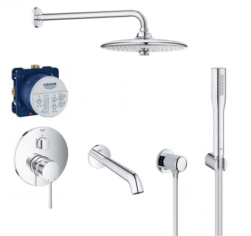 Zestaw wannowy podtynkowy GROHE Essence 24092001, wylewka Grohe Essence ...